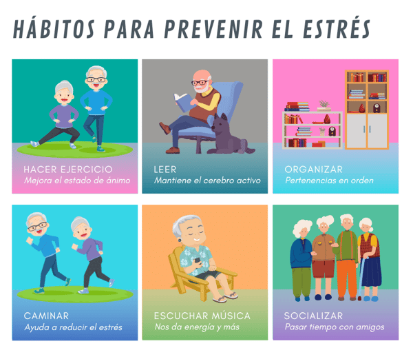 6 hábitos que ayudan a prevenir el estrés y la depresión en la tercera edad